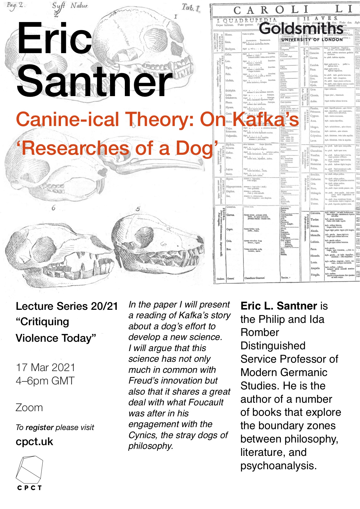 Eric Santner — Canine-ical Theory: On Kafka’s ‘Researches of a Dog’ (17 ...