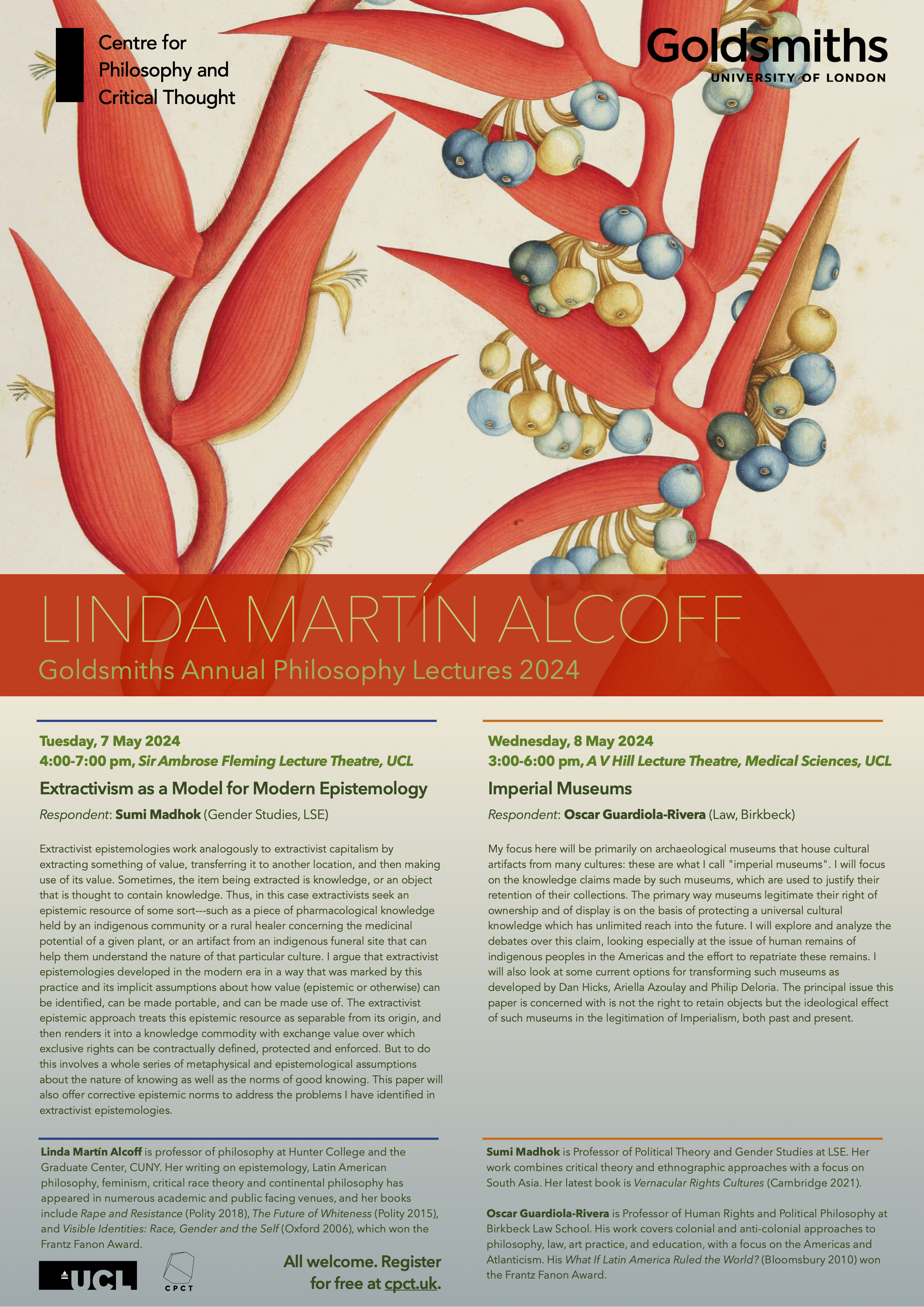 Goldsmiths Annual Philosophy Lectures 2024: Linda Martín Alcoff (CUNY ...